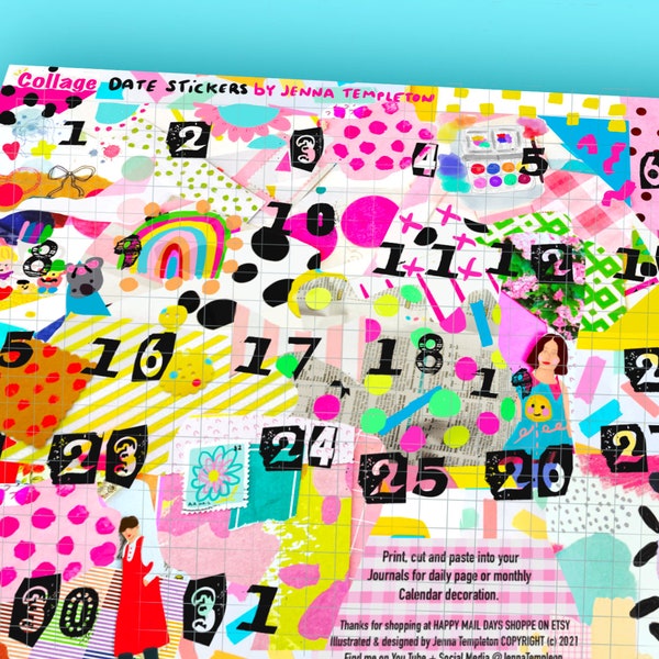 Printable Date Numbers - Etsy