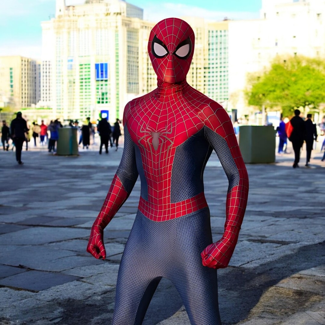 TASM 2 Spider-man Cosplay Costume for Men Superhero Zentai Suit Full ...