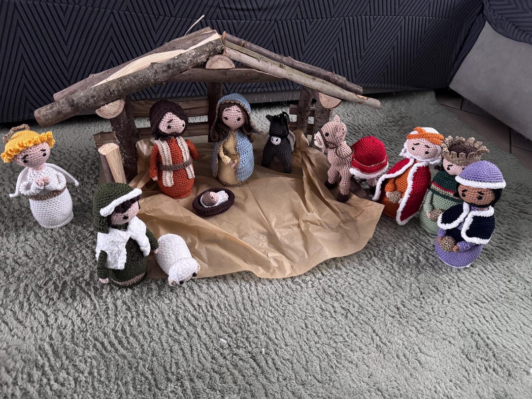 Crocheted Christmas Nativity Scene - Etsy