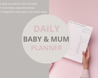 Daily Schedule for Moms | Printable Baby Routine Checklist | Newborn ...