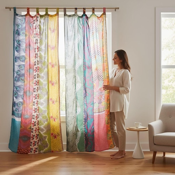 Multi Color Curtains - Etsy