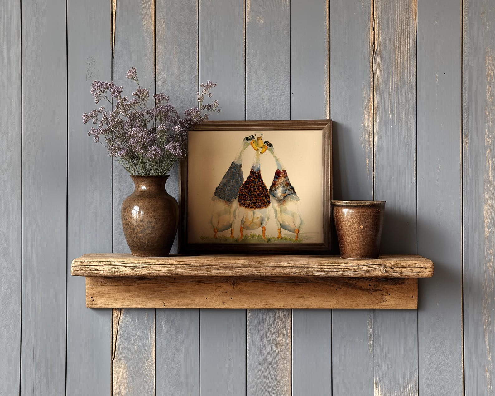 Three Messy Ducks Watercolor Art Print – Whimsical Farmhouse Decor ...