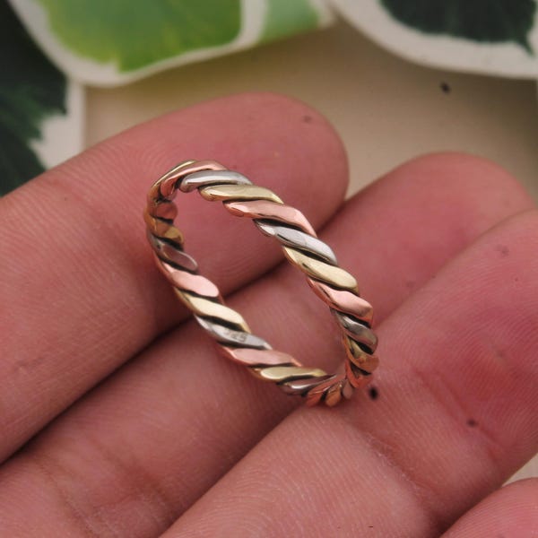 Tri Color Rings Band - Etsy