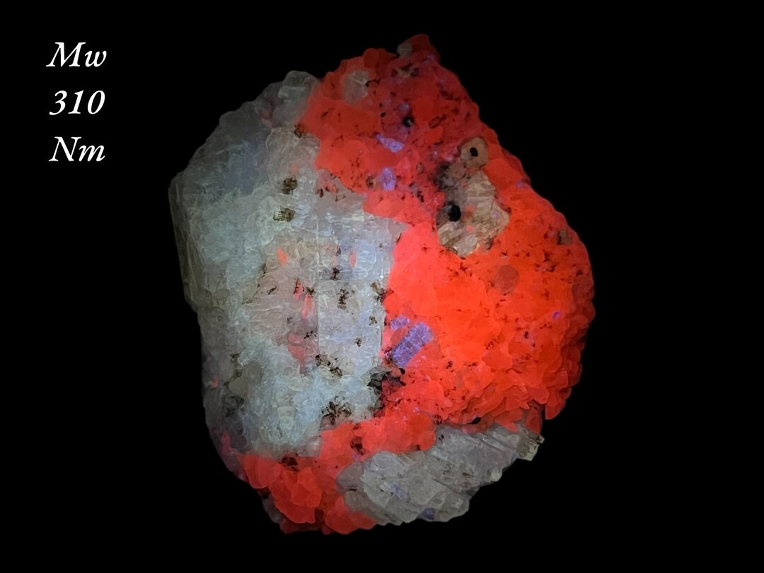 Fluorescent Bunch Marialite Scapolite W/pyrite and Calcite Specimen ...