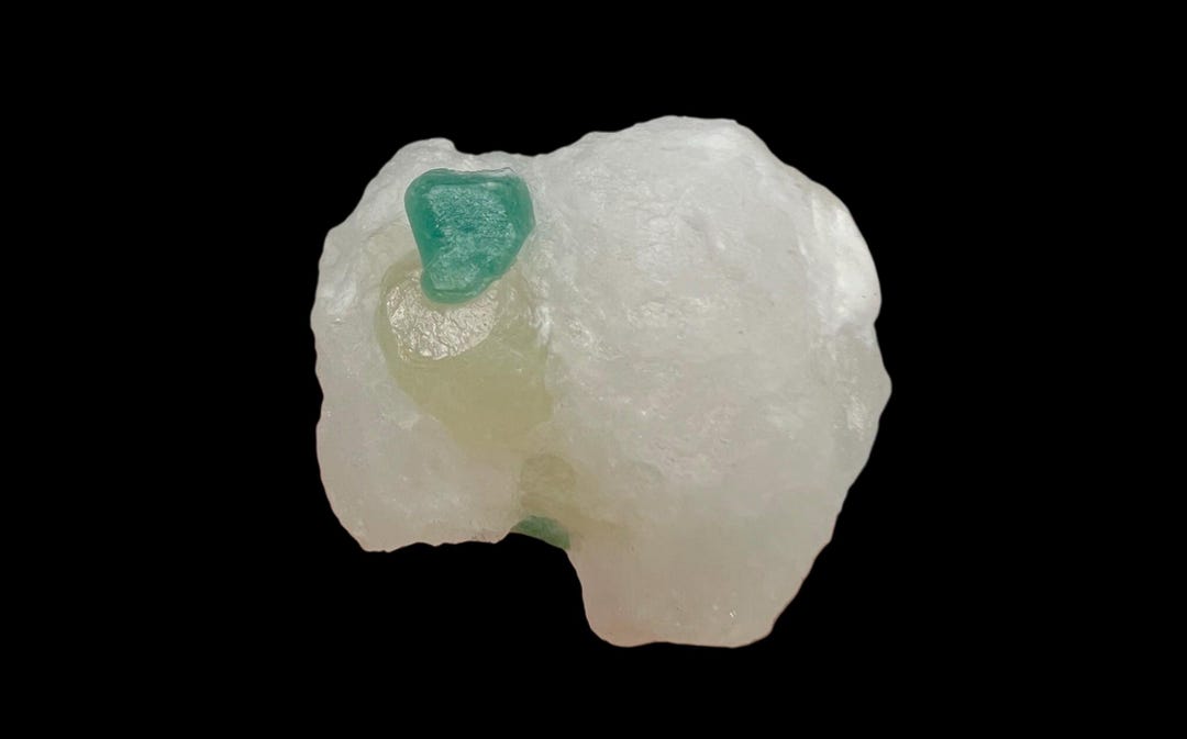 Fluorescent Emerald Color Sodalite Crystal on Matrix Specimen ...