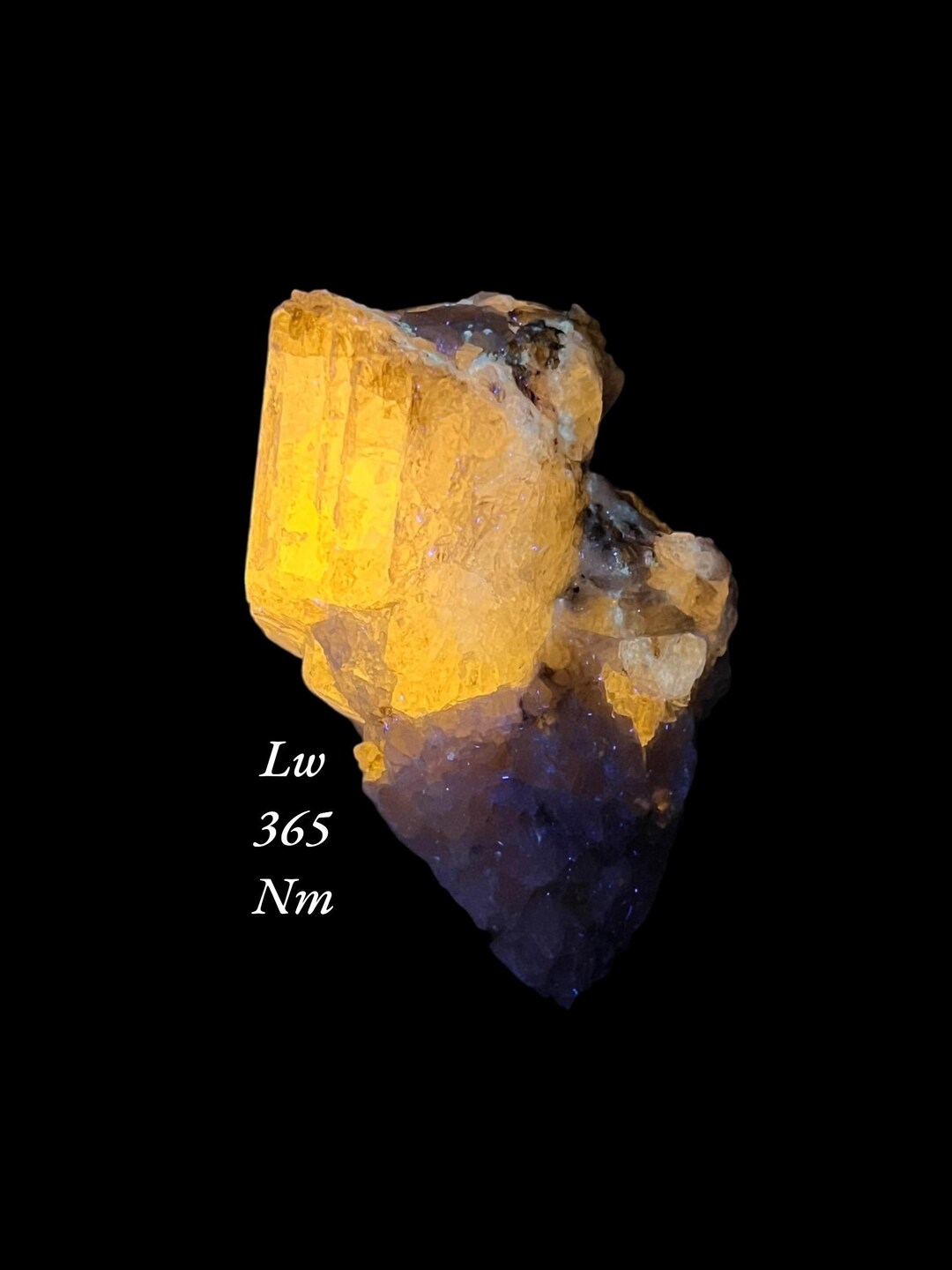 Fluorescent Colour Change Marialite Scapolite W/pyrite on Calcite ...