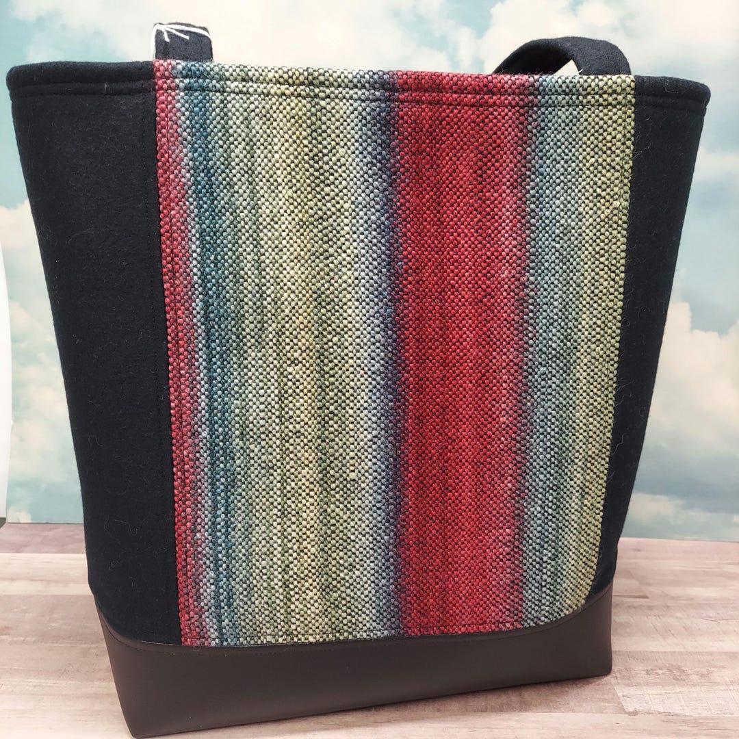 Handwoven Showstopper Tote Bag in Handspun Rose Garden Panel - Etsy