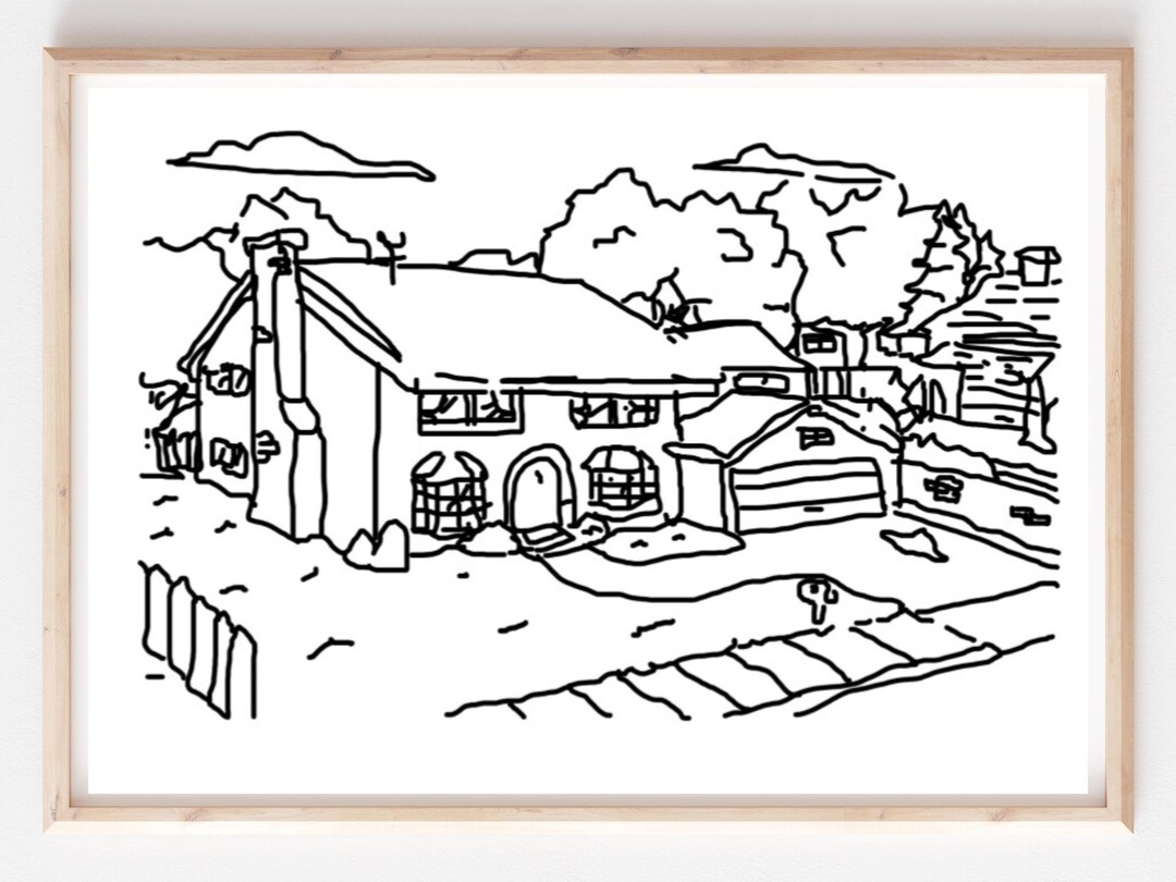 The Simpsons House Minimalist Wall Art A4 Print Poster Fan Art FREE UK ...