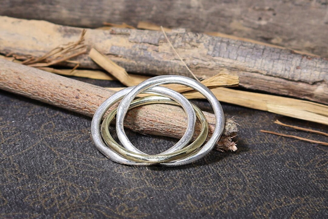 925 Sterling Silver Rolling Ring, Handmade Spiral Band Ring, Minimalist ...