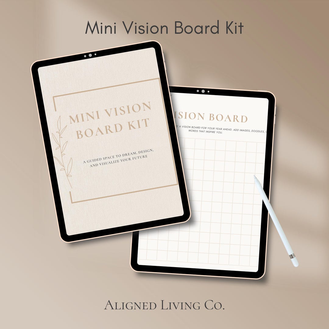 Mini Vision Board Kit | Goal Setting, Inspiration & Manifestation Pages ...
