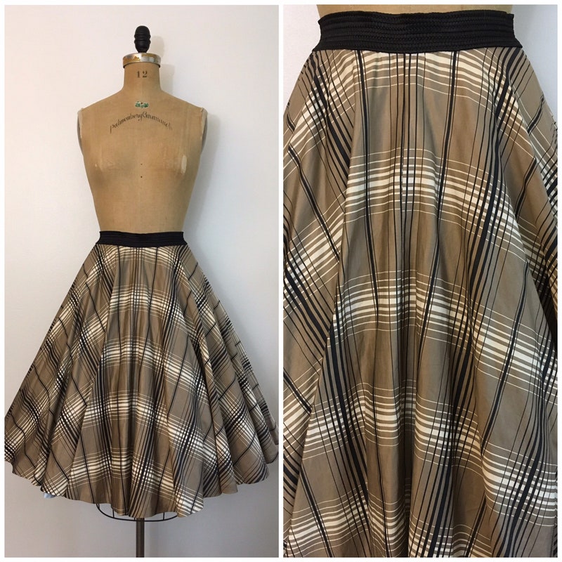 Plaid Circle Skirt - Etsy