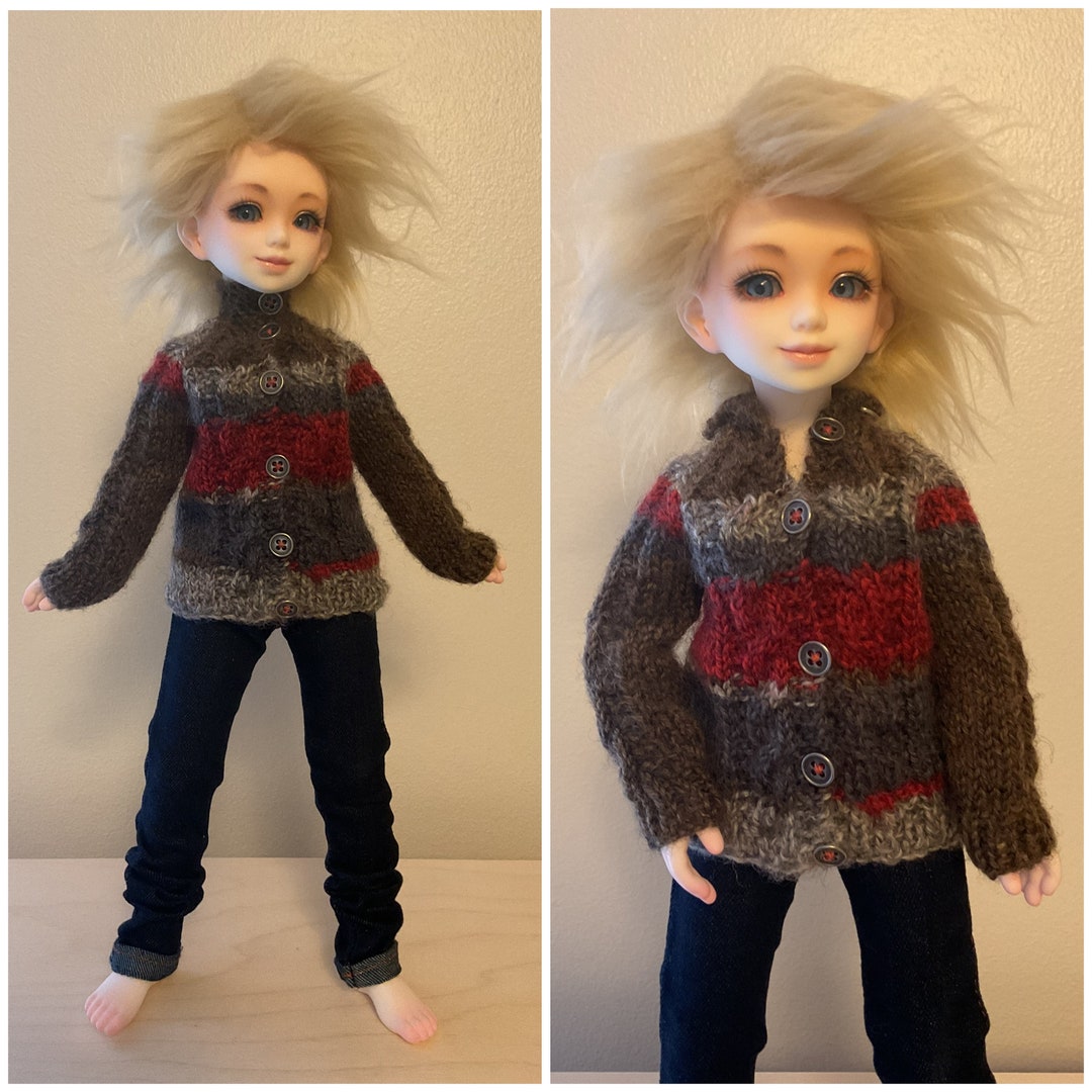 Cable Knit Wool Sweater for Chibi Unoa Minifee Doll 1/4 1/5 Scale Doll ...