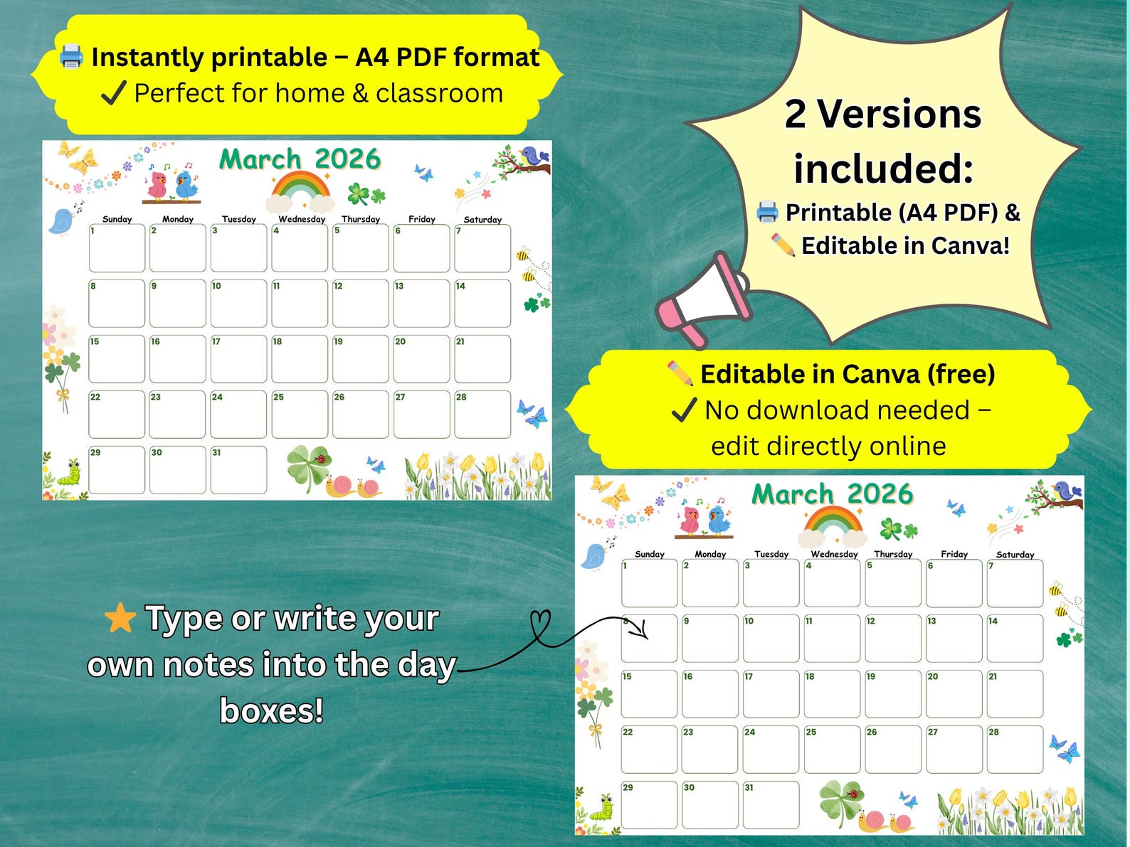 2025–2026 School Year Calendar PDF – Editable and Printable Academic ...