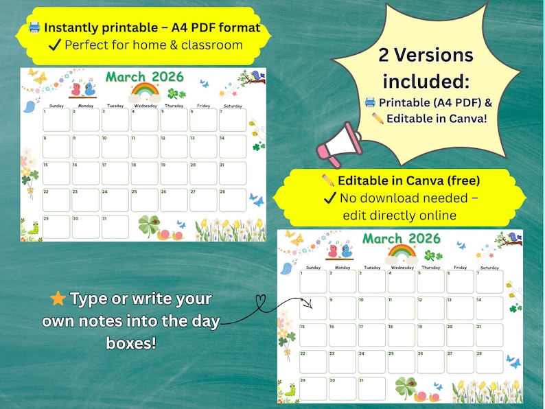 Calendario escolar 2025-2026 (PDF) – Planificador académico editable e ...
