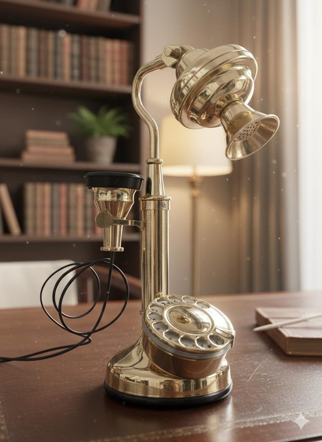 Working Antique Brass Candlestick Rotary Dial Telephone – Vintage ...