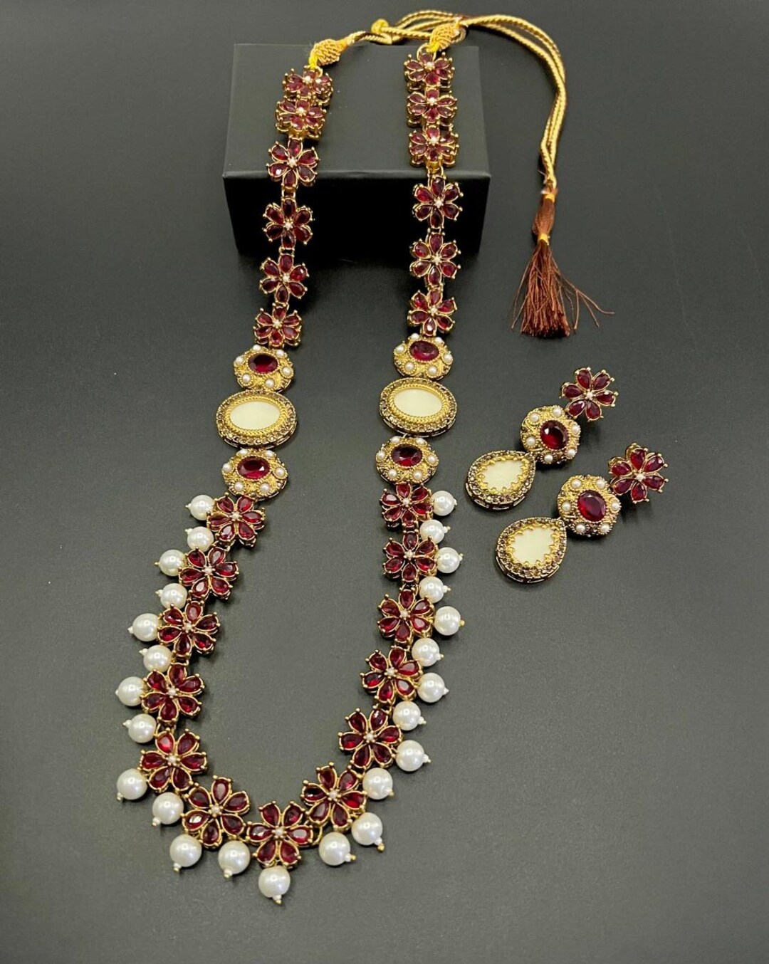 Floral Designer Mala Set, Floral Pakistani Mala Set, Bridal Floral Mala ...