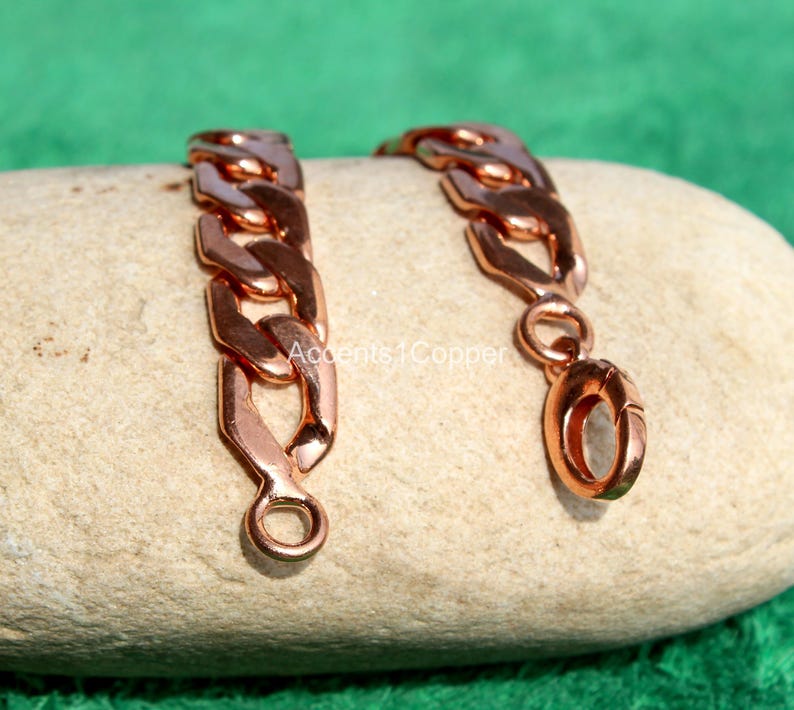 Handmade Solid Pure Copper Chain Bracelet, Vintage Style - Etsy