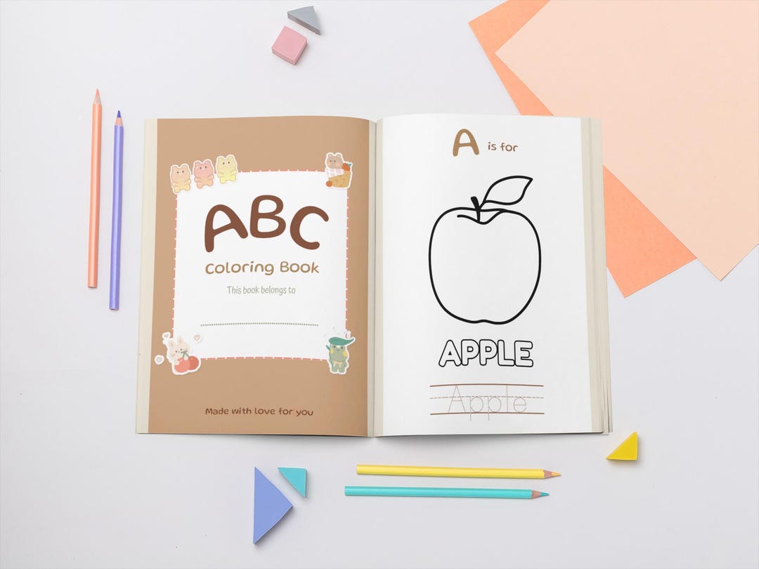 ABC Coloring Book Tracing Worksheets Kindergarten Pre-k Preschool ...