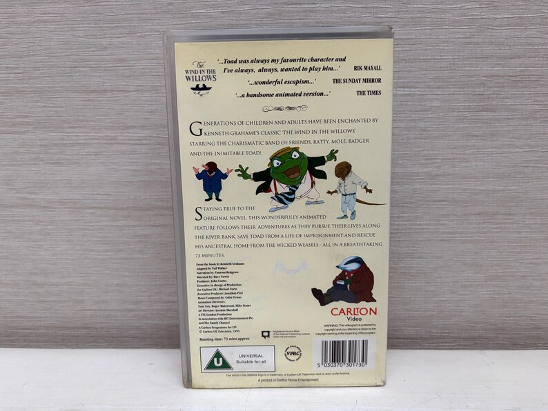 The Wind in the Willows 1995 VHS PAL U Carlton Video - Voices of Rik ...
