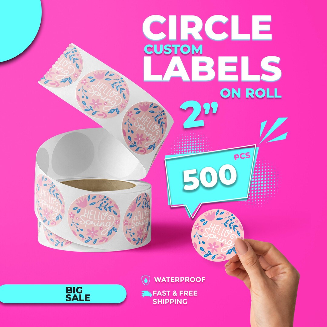 Custom Vinly Labels, Custom Circle Stickers, Custom Stickers, Bulk ...