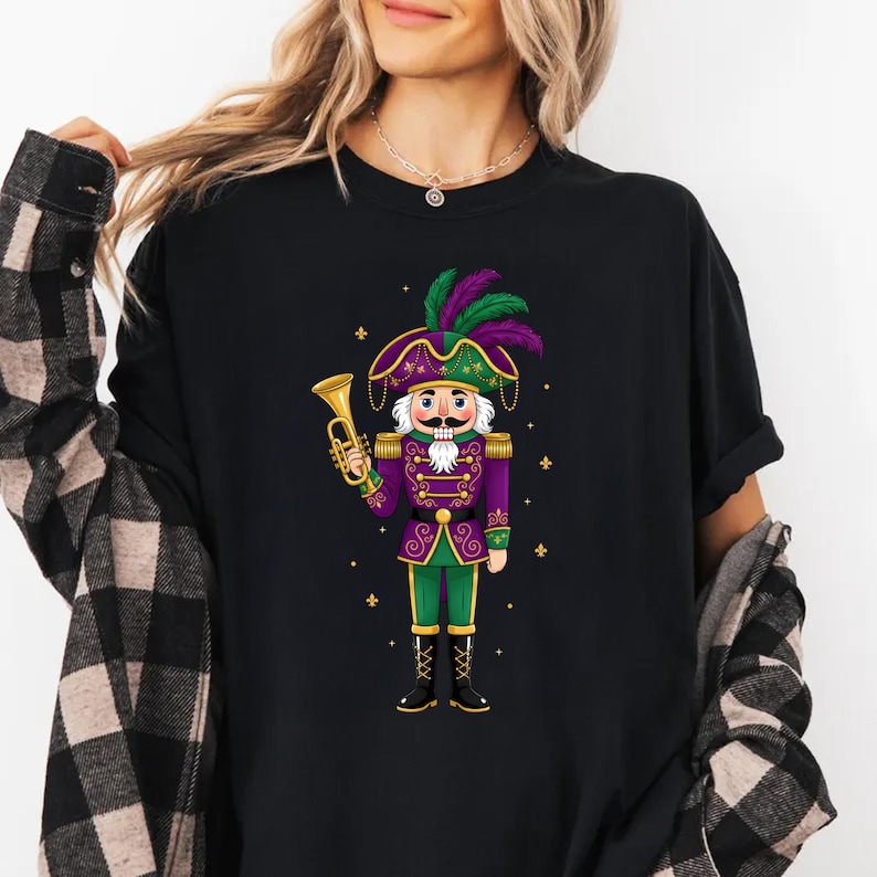 Mardi Gras Nutcracker T-shirt, Funny Louisiana Gift, Festive Carnival ...