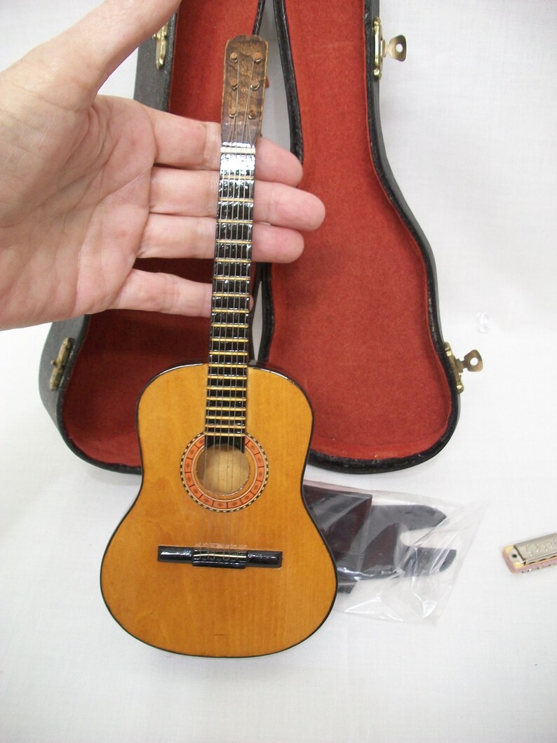 Vintage Miniature Guitar, Washburn Sample Guitar, Mini Acoustic Guitar ...