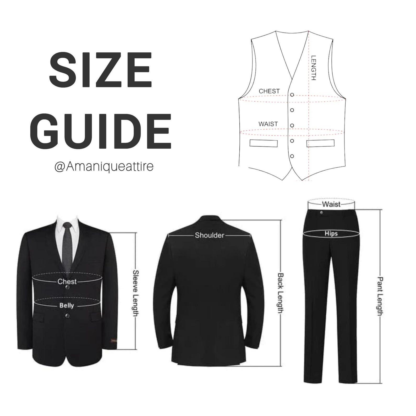 Mens Black Three Piece Frock Coat Suit | Custom Tailored Wedding Outfit ...