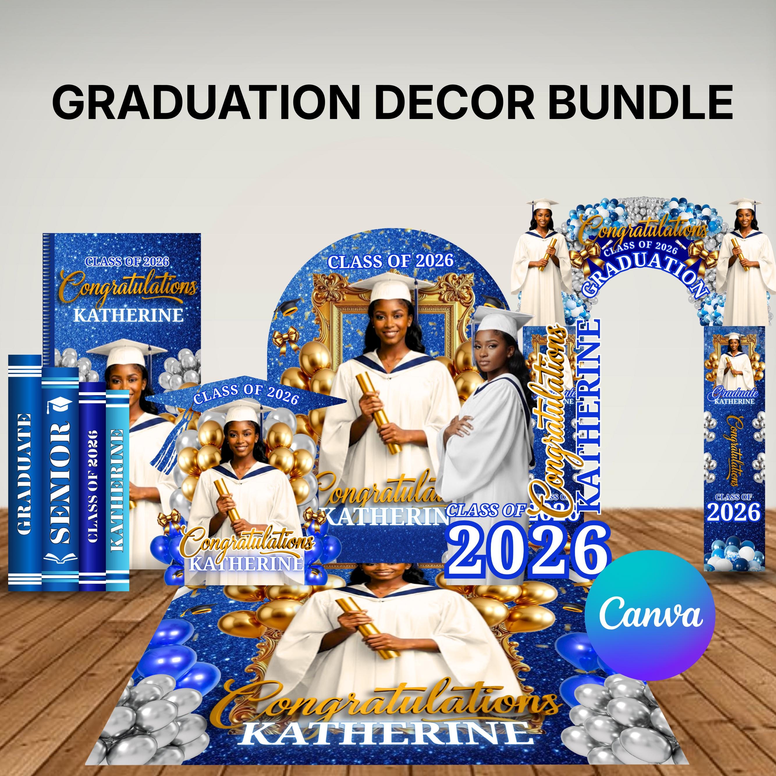 Custom Graduation Decor Bundle, Grad Entrance Arch, Congrats Grad ...