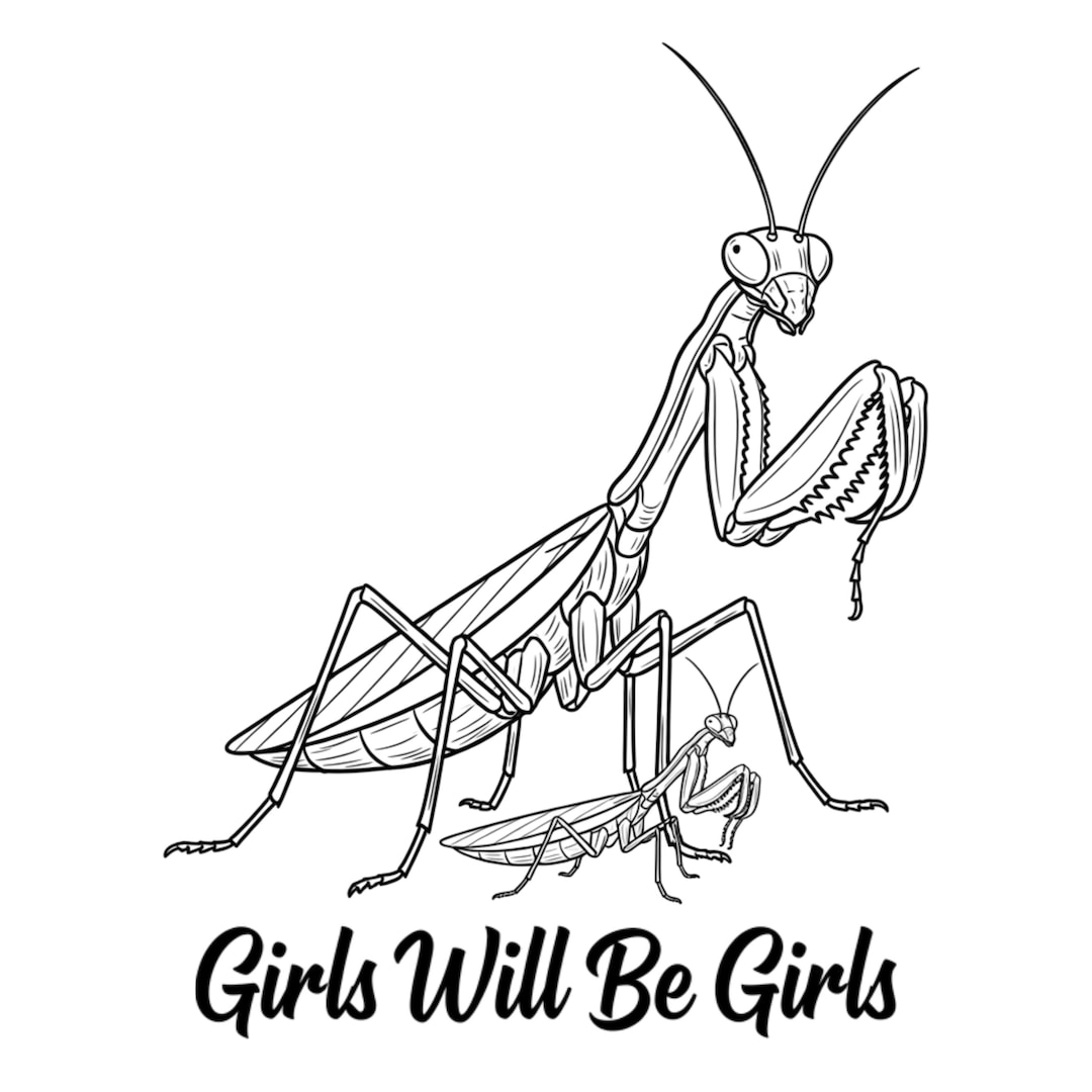 Girls Will Be Girls Mantis PNG, Praying Mantis Shirt Design, Funny ...