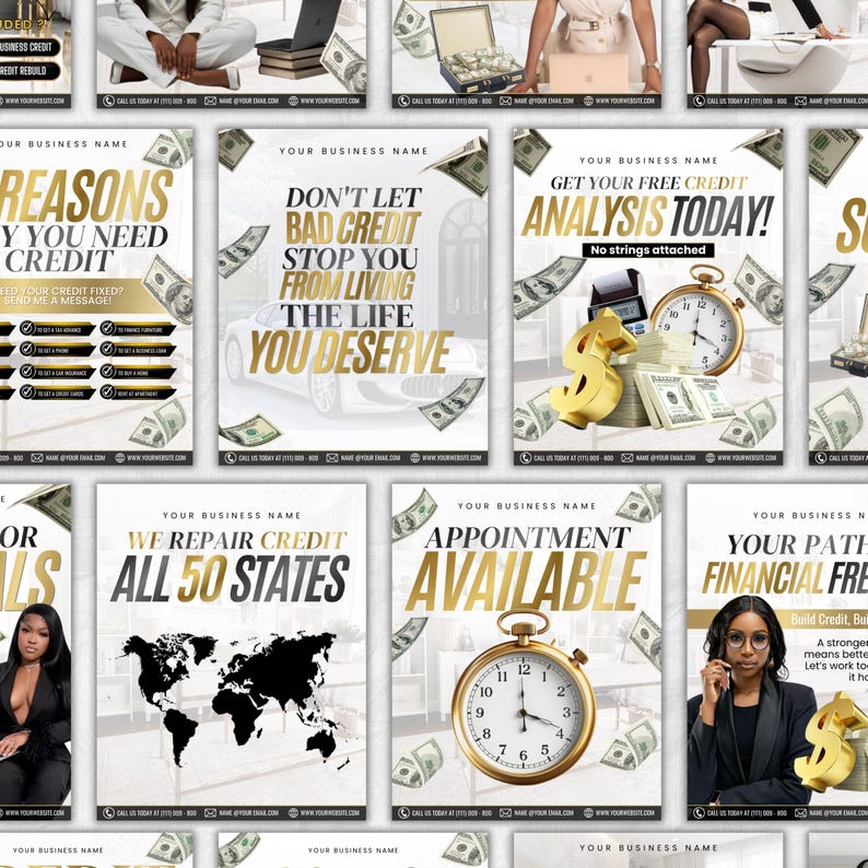 Credit Repair Instagram Post,credit Repair Social Media Template,credit ...