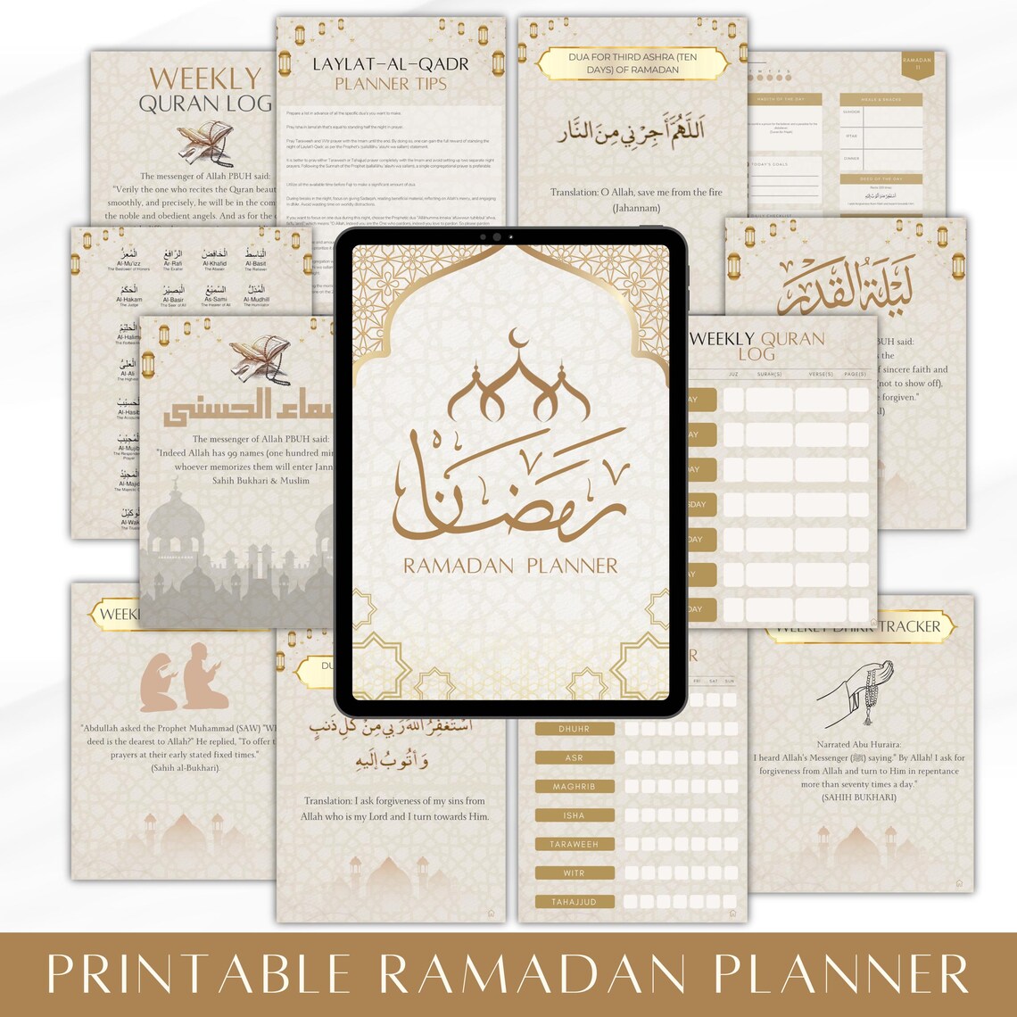 Ramadan Planner 2026, Digital Muslims 30 Days Planner, Quran Tracker ...