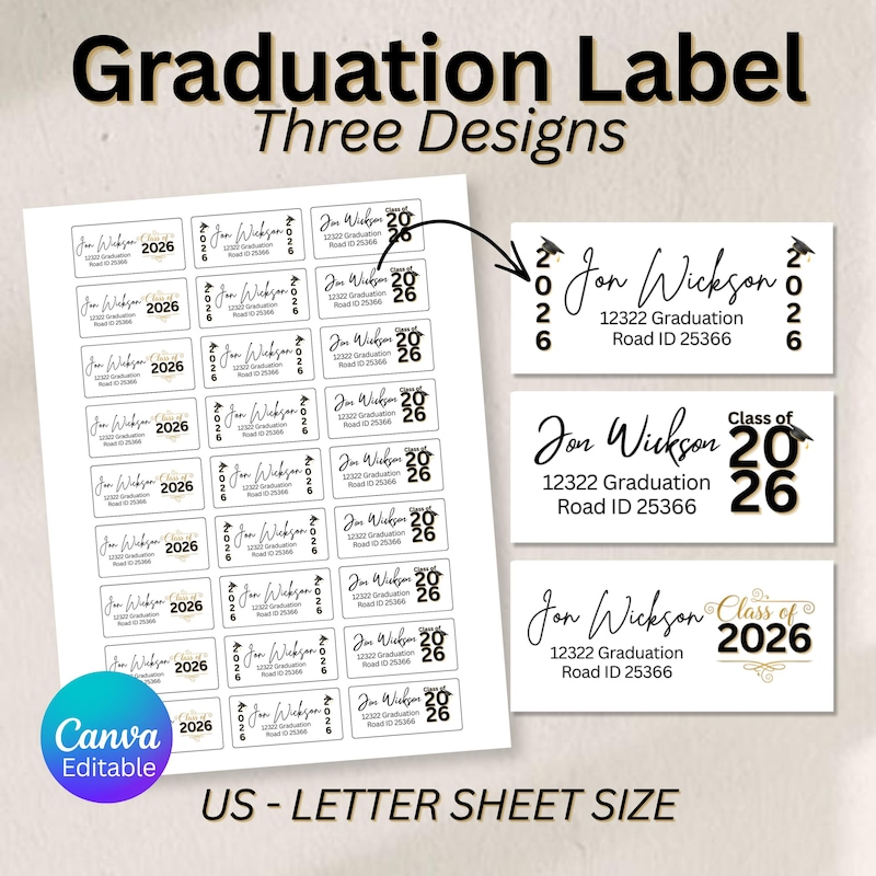 Graduation Return Address Labels - Etsy