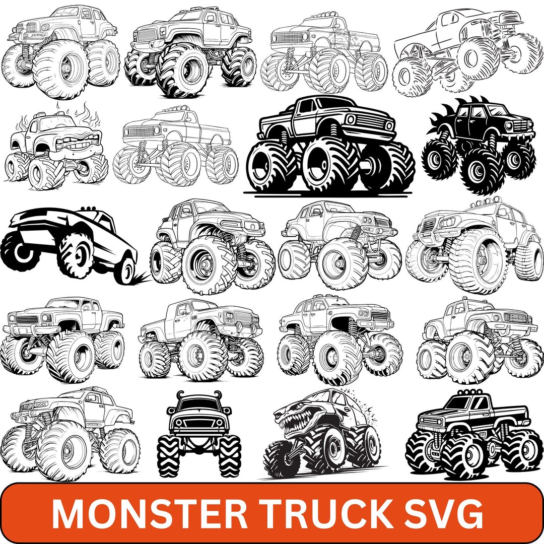 Monster Truck SVG Bundle, Off-road Clipart (digital Download - Etsy
