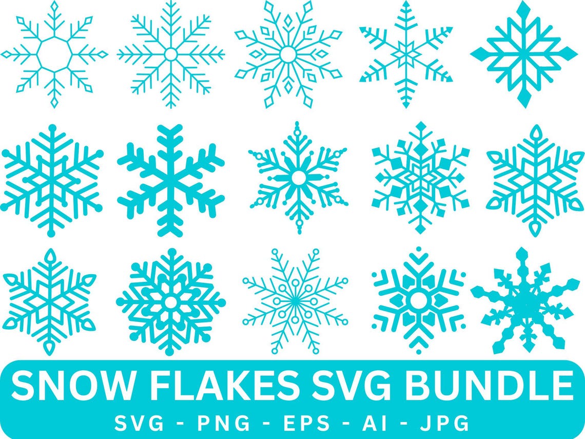 Snowflake SVG Bundle, Winter Flake Svg, Winter SVG Snowflake File ...