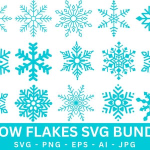 Snowflake SVG Bundle, Winter Flake Svg, Winter SVG Snowflake File ...