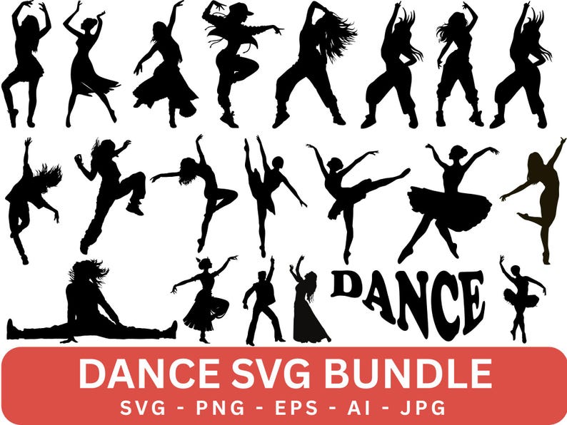 Dance Silhouettes SVG Bundle, Dancer Cut File (digital Download) - Etsy