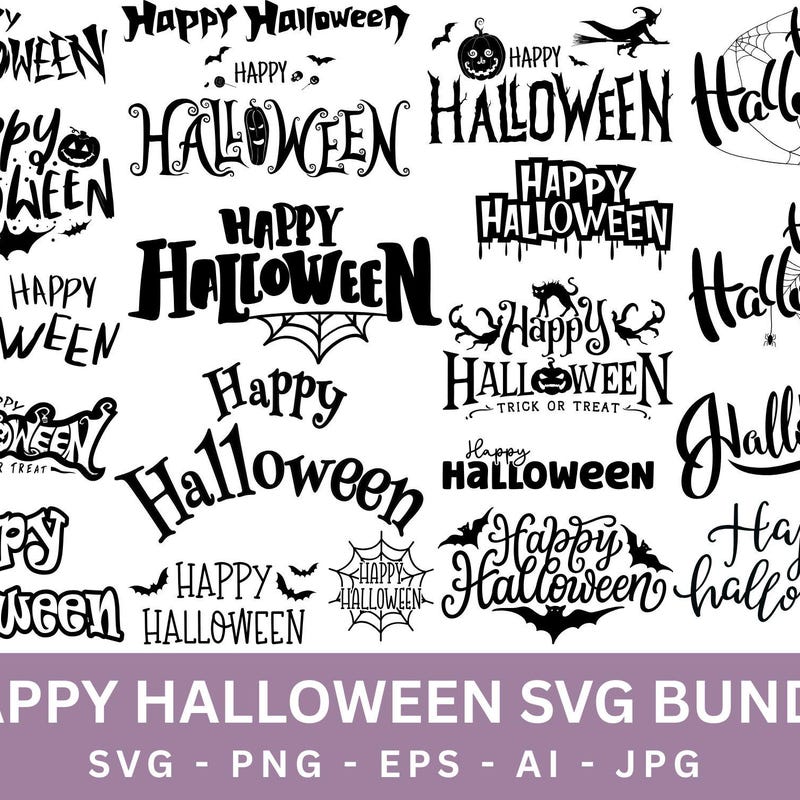 Happy Halloween Svg - Etsy