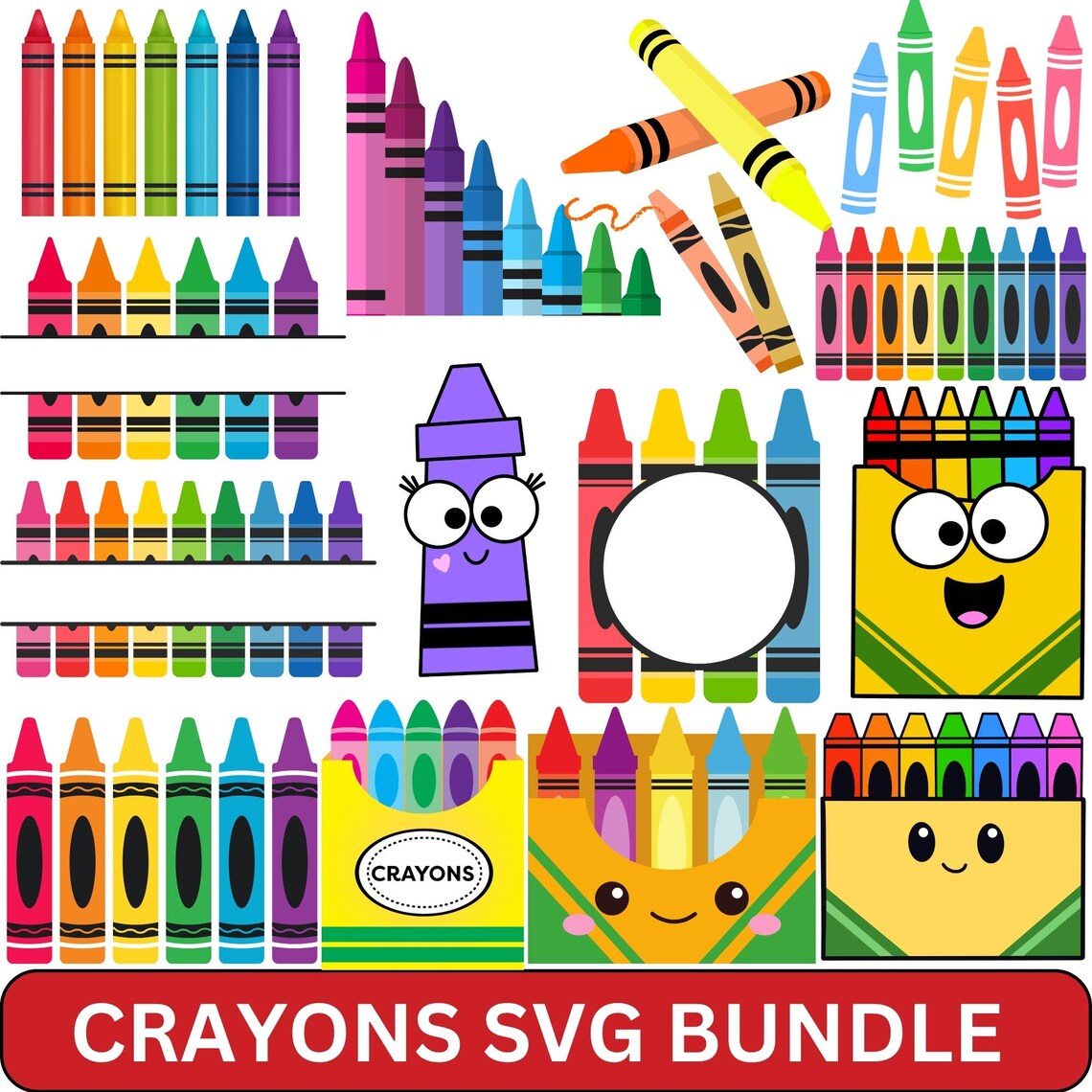 Crayon Split Monogram SVG, Teacher Cut File (digital Download) - Etsy