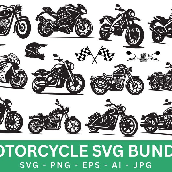 Motorcycle Svg - Etsy