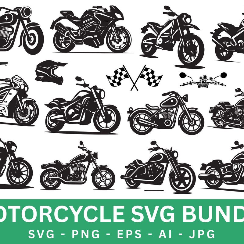Motorcycle Svg - Etsy
