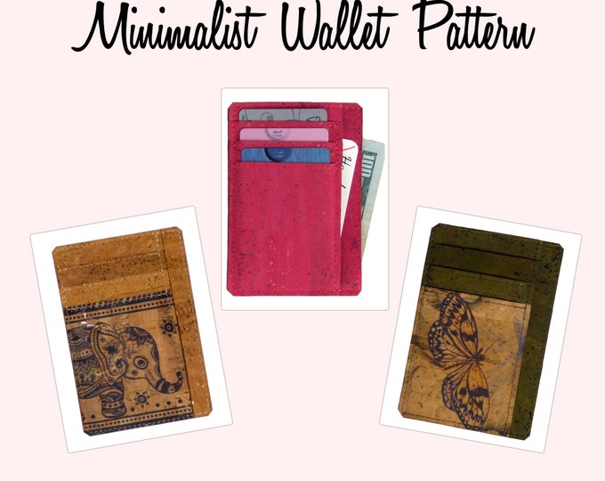 Minimalist Wallet Pattern / PDF Sewing Pattern / Wallet Pattern / Cork ...
