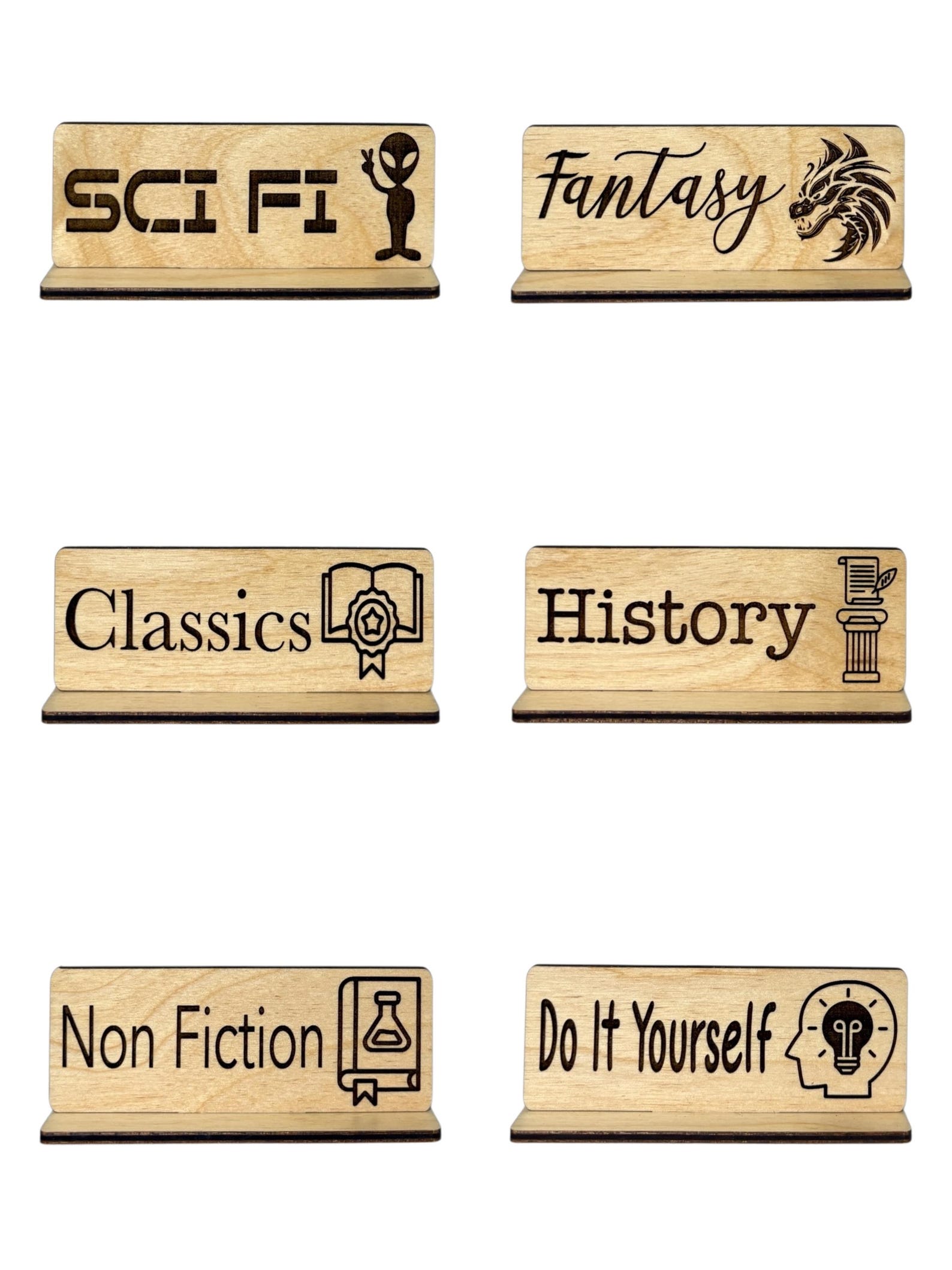 Book Genre Signs - Library Signs - Bookshelf Signs - Choose Your ...