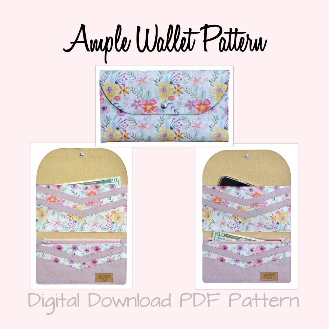 Ample Wallet Pattern / PDF Sewing Pattern / Wallet Pattern / Cork ...