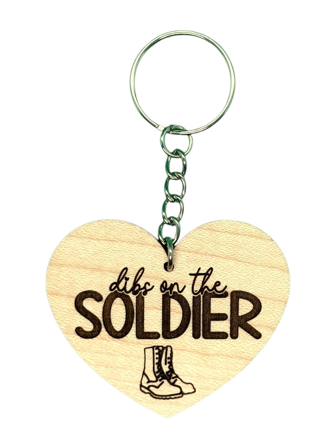 Dibs on the Soldier Keychain - Wood Keychain - Etsy