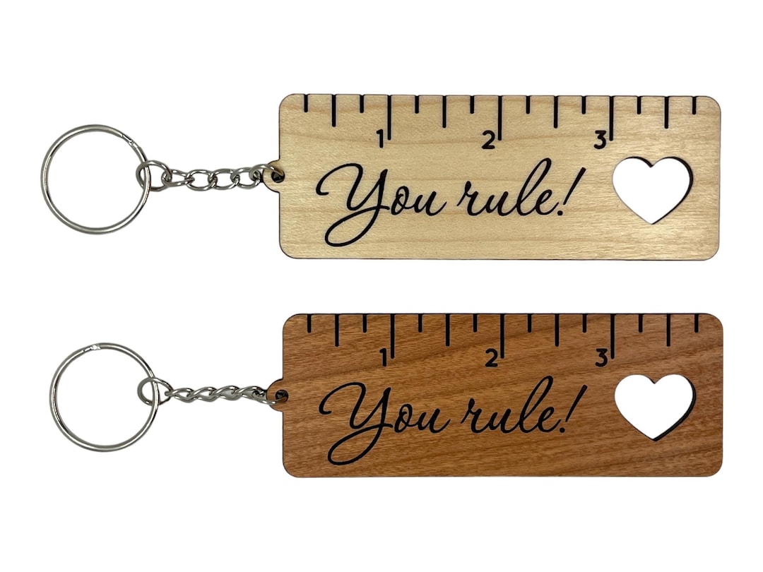 You Rule Keychain - Choice of Wood - Wood Keychain - Etsy
