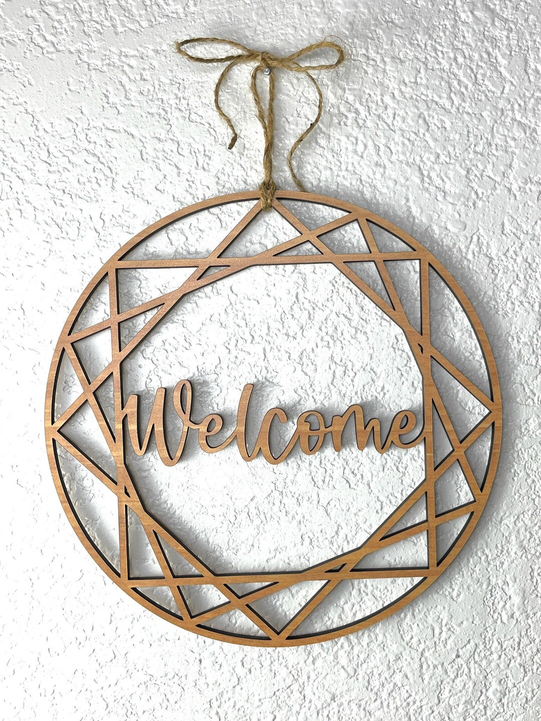 Geometric Welcome Sign - Decorative Sign - Wall Decor - Door Decor - Etsy