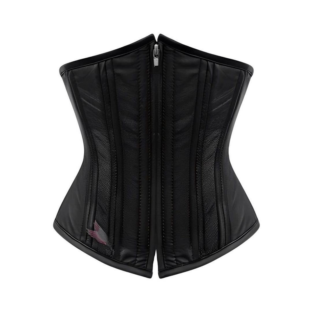 Unisex Leather Underbust Corset | Adjustable Waist Cincher Belt ...