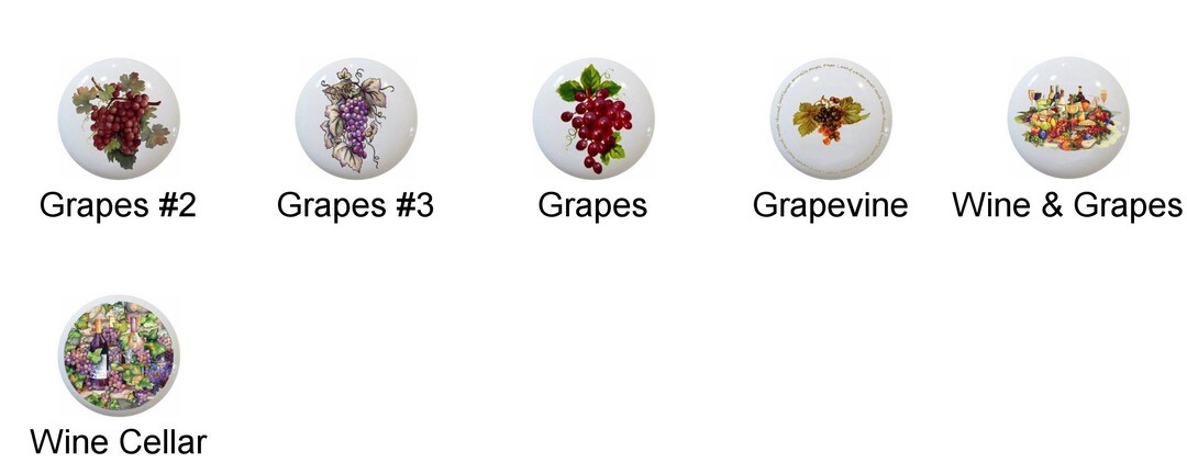 Variety of Grape Images Grapes Food and Drink DECORATIVE Ceramic ...
