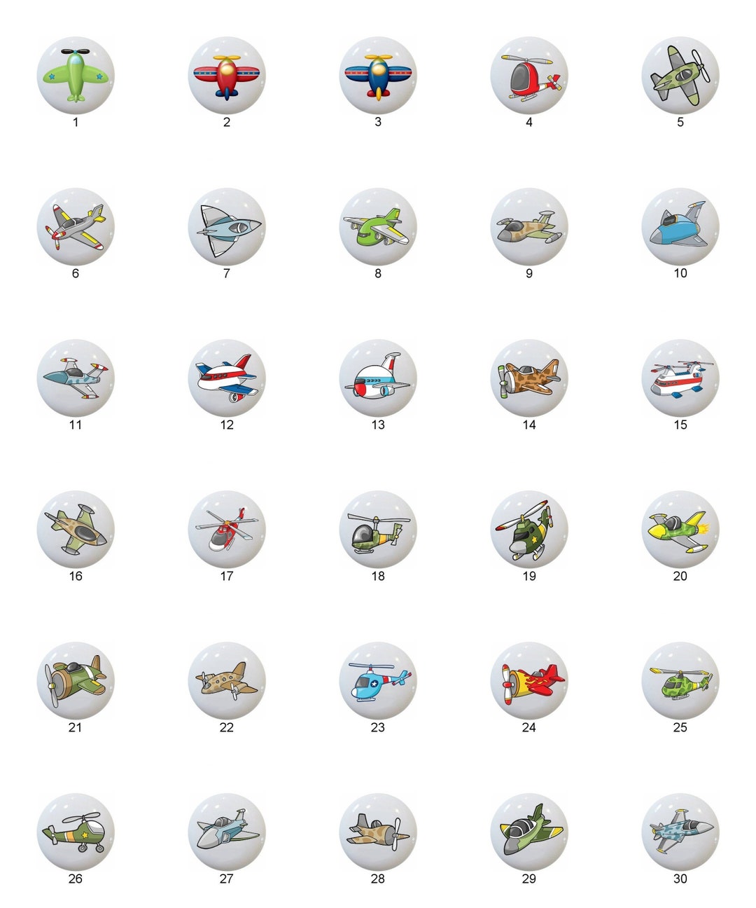 Airplane Ceramic Drawer Knob: Aviation Decor, Biplane Images (1.5 Inch ...