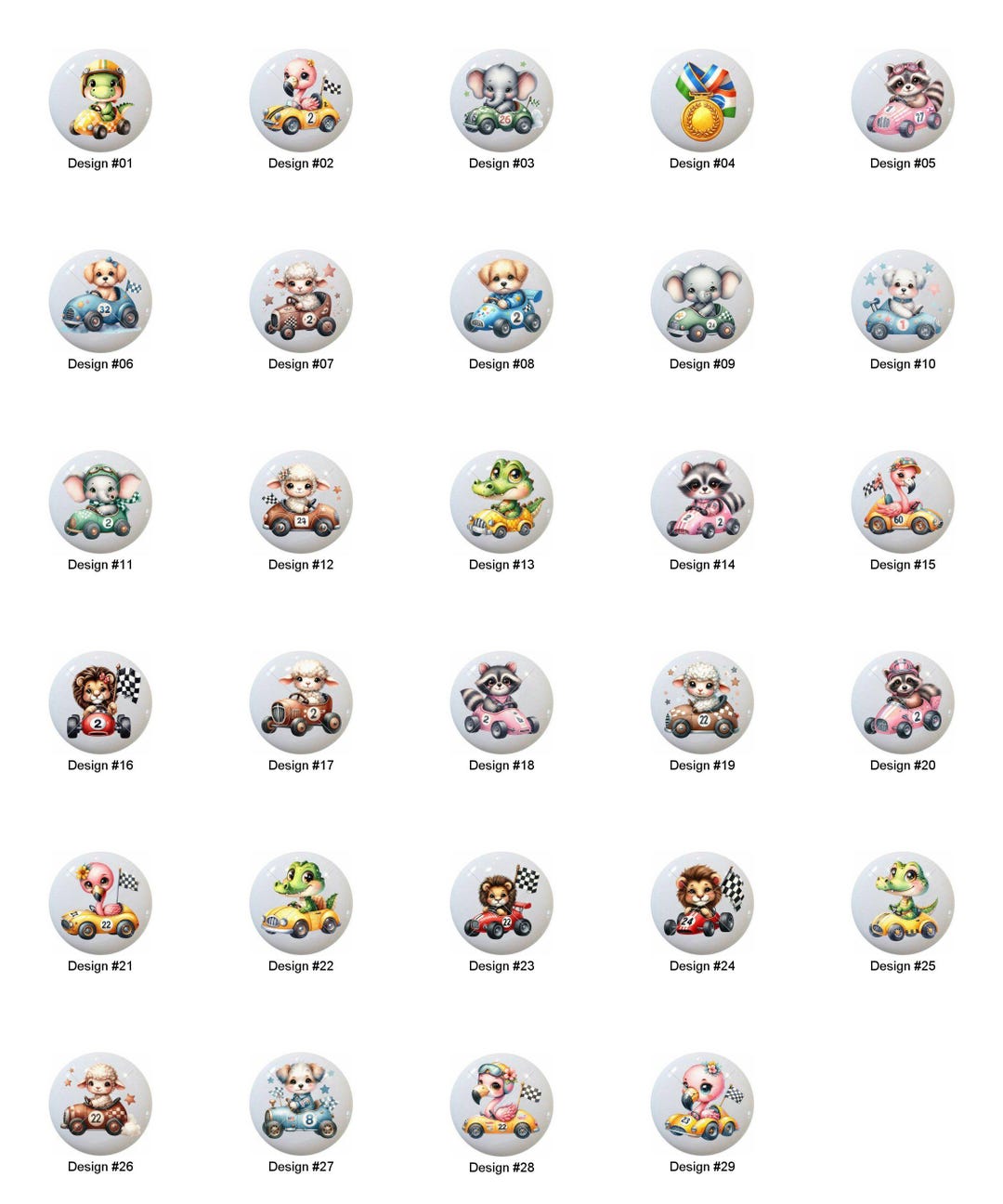 Cute Animal Racers Race Cars Images by Infiniteideasmarket 1.5 ...